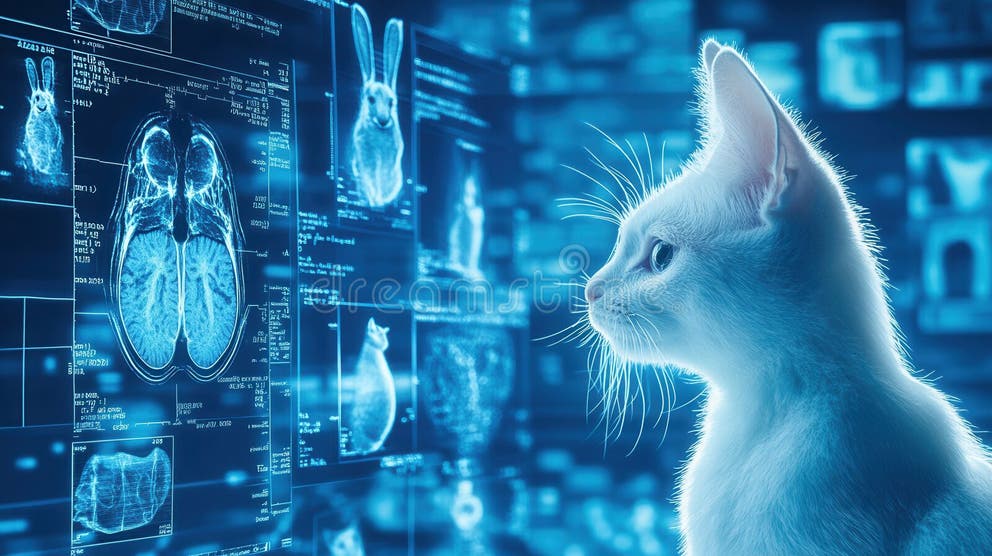 High-tech Veterinary Diagnostics Featuring Medical Scan Visuals and ...
