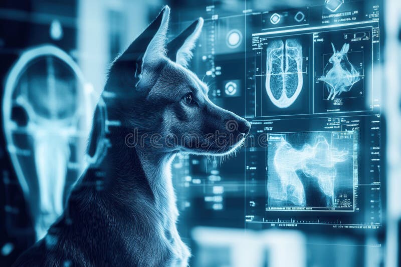 High-tech Veterinary Diagnostics Featuring Pet Medical Scans of Dog ...