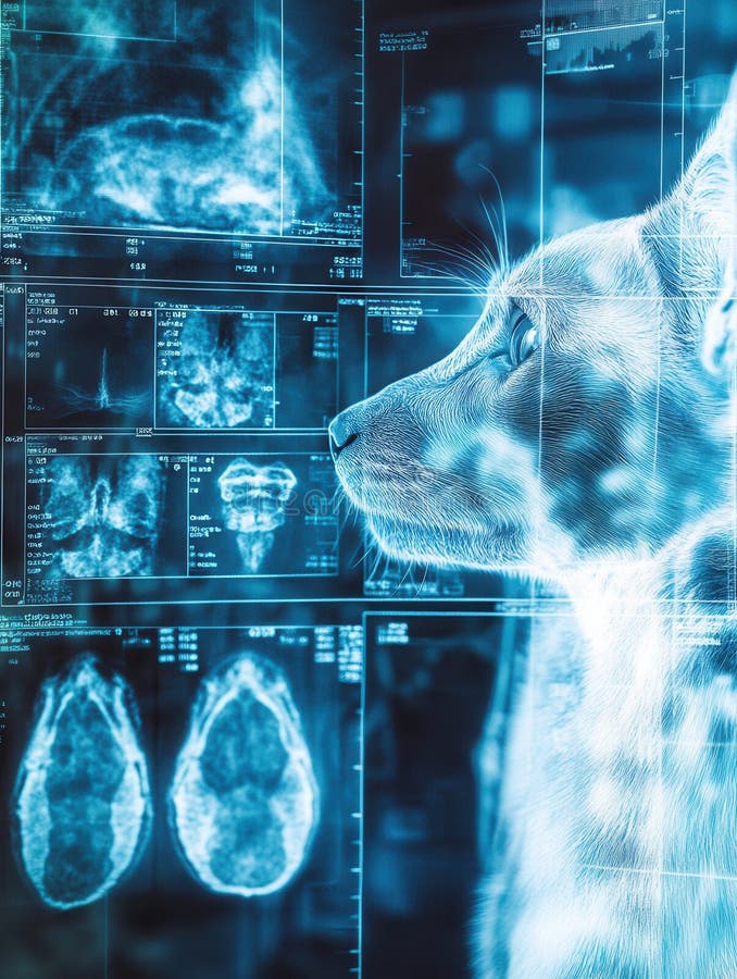 High-tech Veterinary Diagnostics Showcasing Medical Scans and Visuals ...