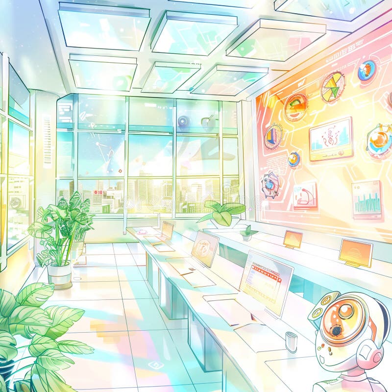 A High-tech Virtual Reality Workspace Where Professionals Meet and ...