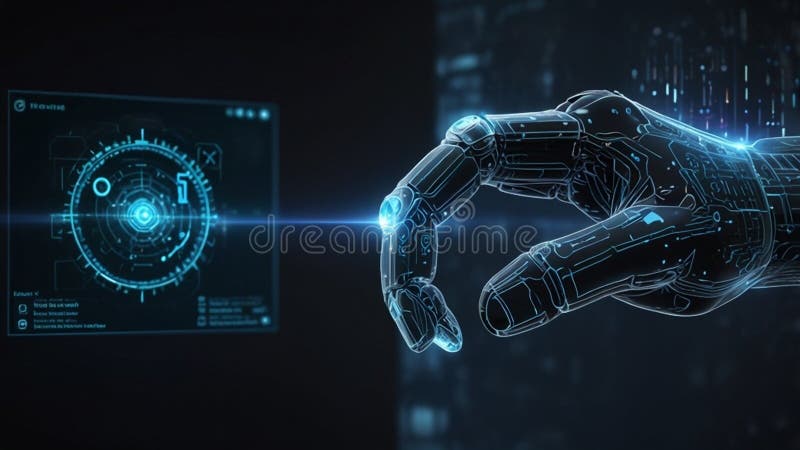 Machine Learning Innovation with Digital World Stock Illustration ...