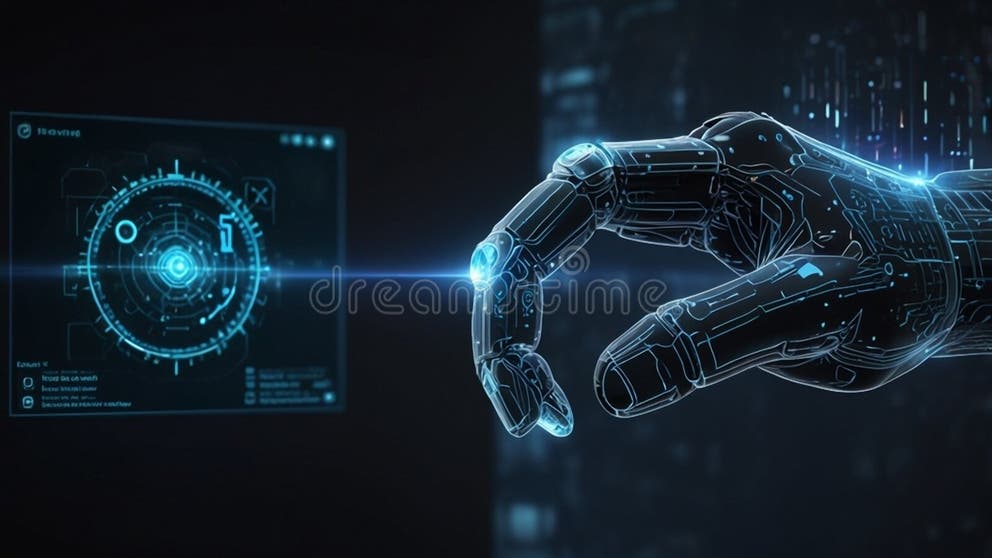 Machine Learning Innovation with Digital World Stock Illustration ...