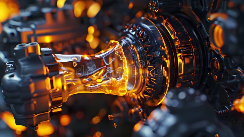 High-tech Visual of Automatic Transmission Fluid. Stock Illustration ...