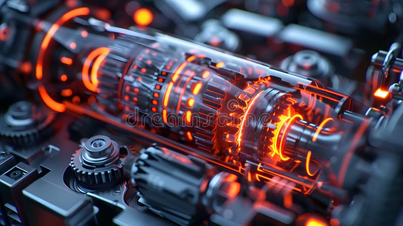 High-tech Visual of Automatic Transmission Fluid. Stock Illustration ...