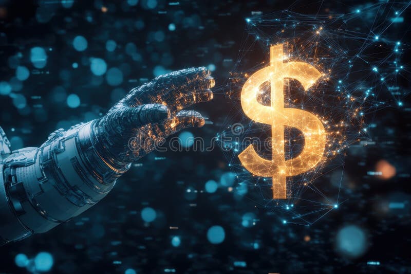 High-Tech Visualization of an Astronaut Drifting Towards a Digital ...