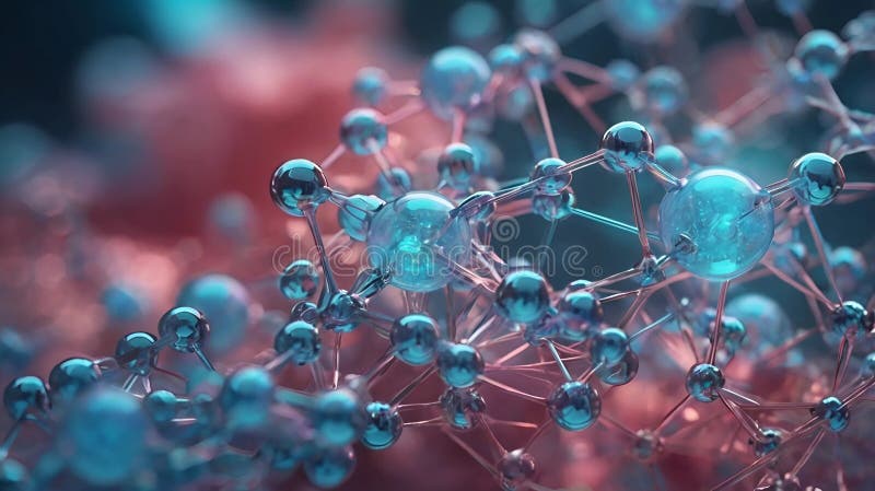 DNA Molecule Structure with Floating Particles in Space Stock Image ...