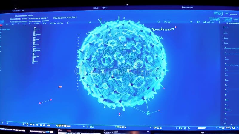 High-tech Visualization of Microscopic Virus Stock Footage - Video of ...