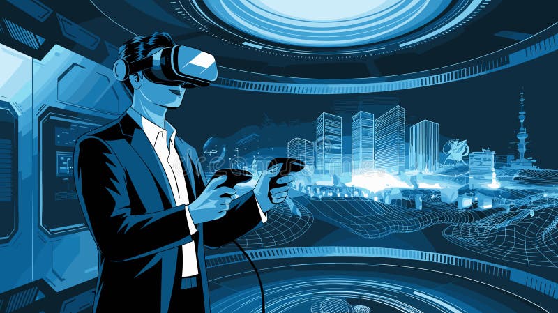 High-tech VR Experience with AR Integration and Dynamic 3D Holograms ...