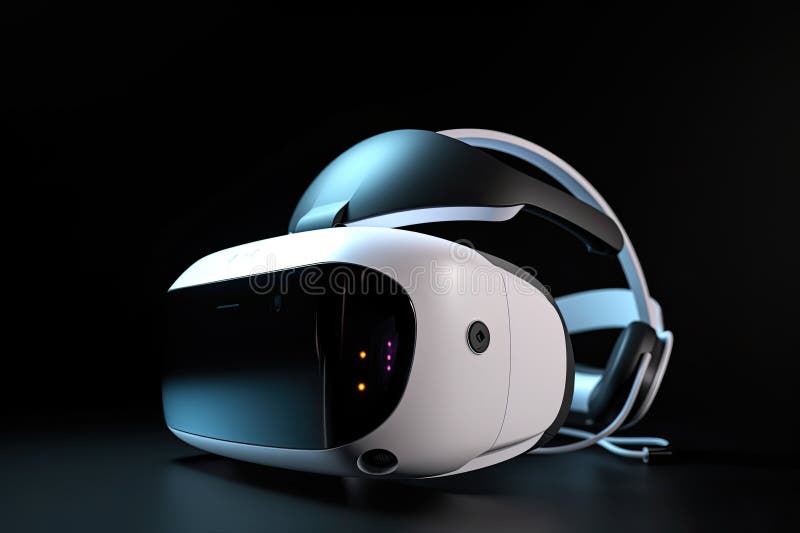High-tech VR Headset, Modern Design, Reflecting the User S Excited ...