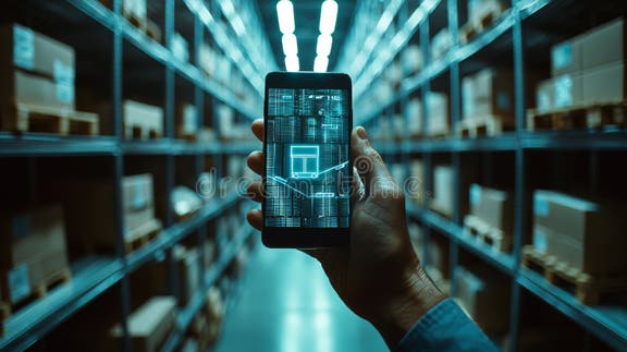 High-Tech Warehouse with AR for Streamlined Inventory Management Stock ...