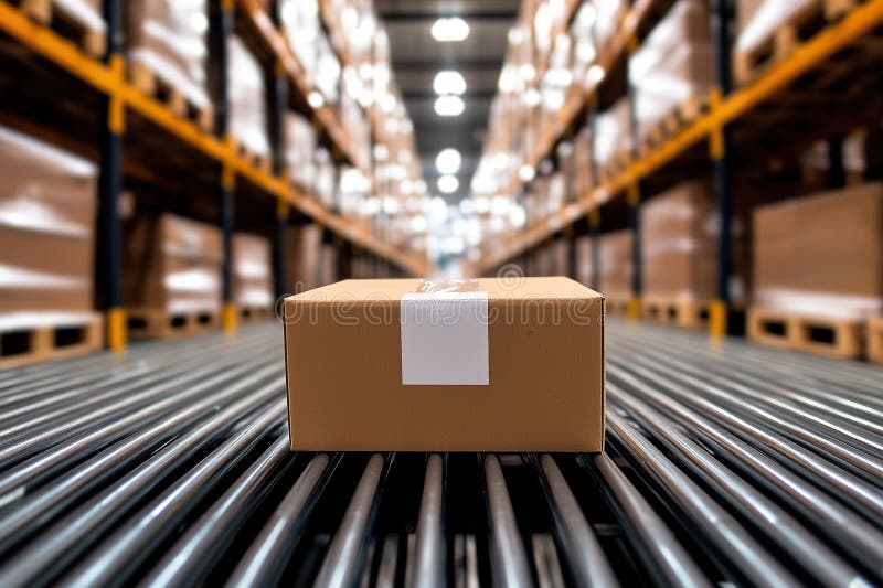 High-tech Warehouse, an Optimized Stock Movement Process Stock Photo ...