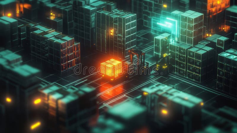 A High-tech Warehouse that Utilizes Advanced Logistics and Automation ...