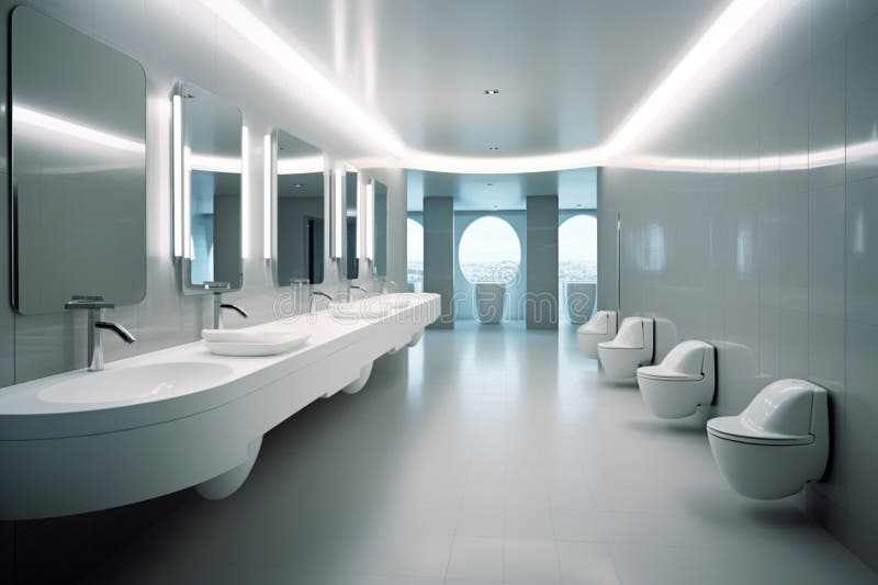 High-tech Washroom Combining Intelligence and Timeless Elegance Stock ...