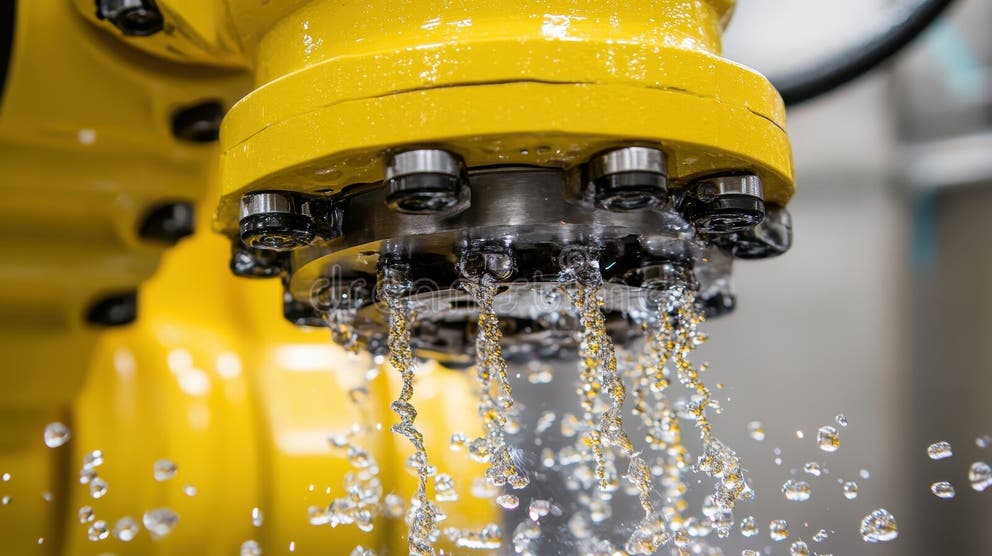 High-Tech Water Cooling System for Industrial Machinery Stock Photo ...