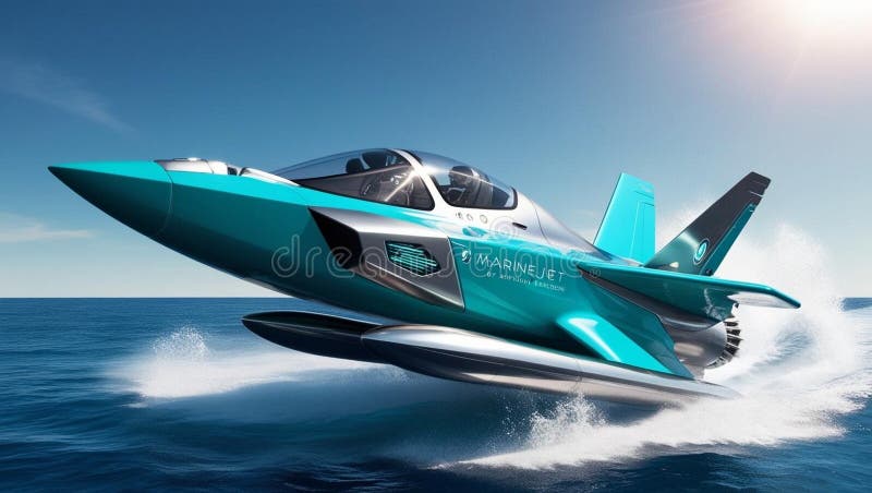 High-tech Water Jet with Artificial Intelligence Stock Illustration ...