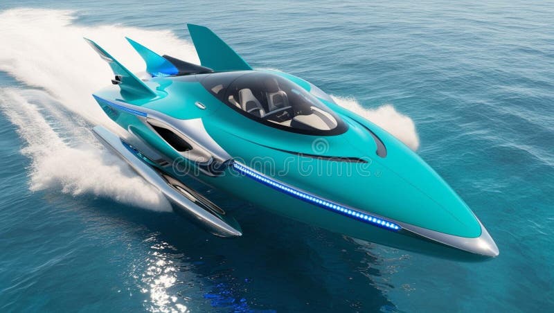 High-tech Water Jet with Artificial Intelligence Stock Illustration ...