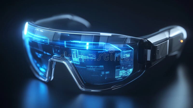 A High-tech Wearable Device with Holographic Interface Stock Photo ...