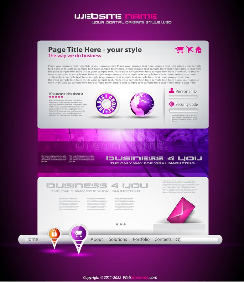 High Tech Website - Elegant Design Stock Vector - Illustration of ...