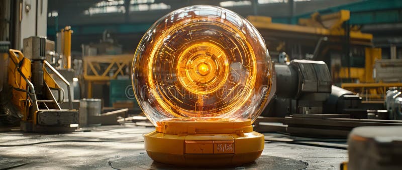 The High-tech Workspace Contains Futuristic Battery Cells, Complex ...