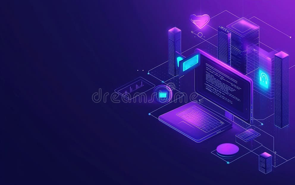 High-tech Workspace Showcasing Modern Digital Tools and Data ...