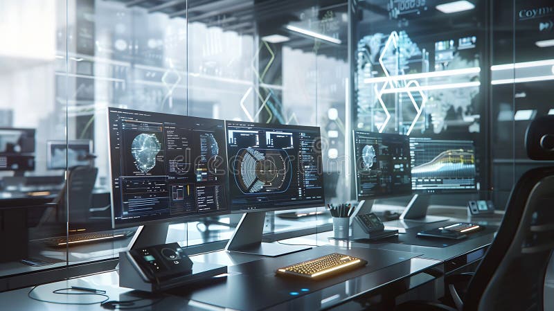 A High-Tech Workspace Where Ai Systems and Humans Work in Harmony ...