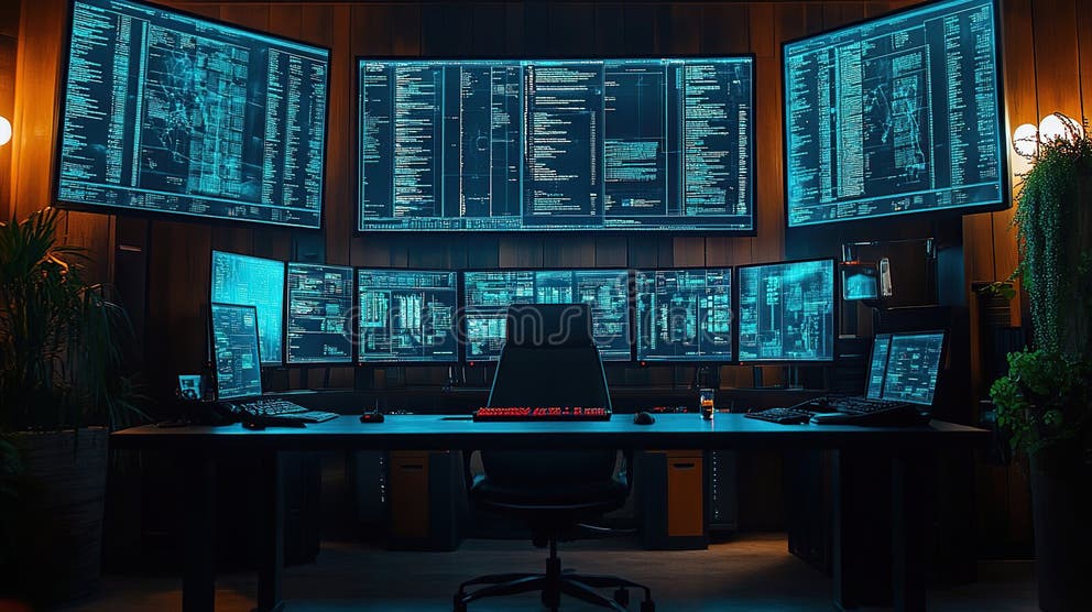 Dark Modern Workspace Stock Illustrations – 21,725 Dark Modern ...