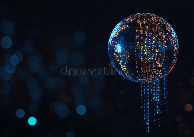 In this High-tech World, Global Data Transfer is Illustrated by a ...