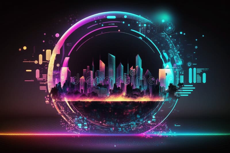 High Technologies of the Future. Created with Generative Ai Technology ...