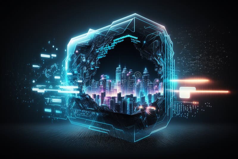 High Technologies of the Future. Created with Generative Ai Technology ...