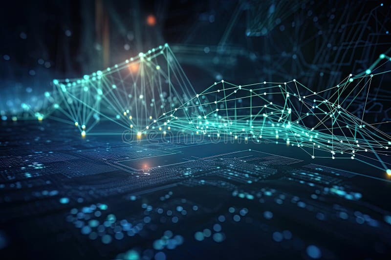 High Technology Background, Ai Generated Stock Illustration ...