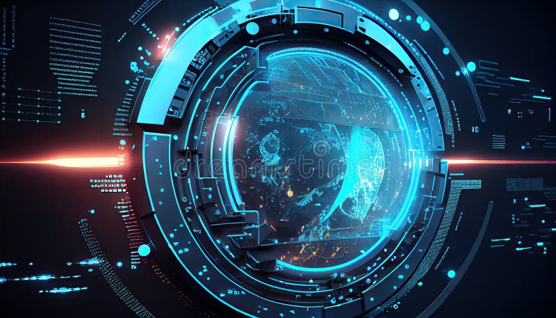 High Technology Background, Ai Generated Stock Illustration ...