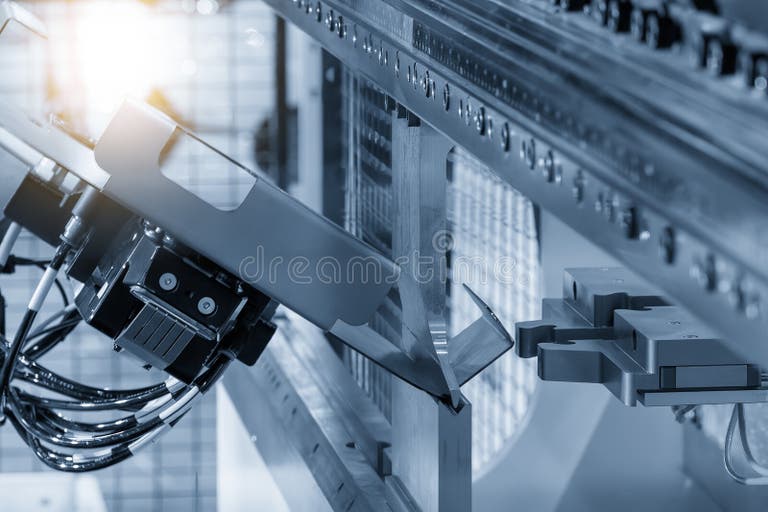 High Technology Bending Machine Operation with Robotic System in the ...