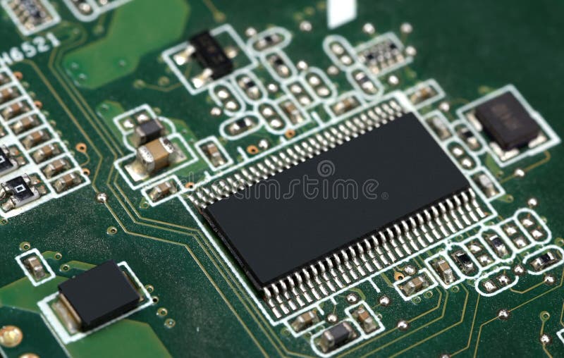 High Technology Chip Circuit Board Stock Image - Image of information ...