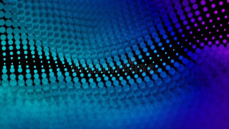 High Technology, Data Grid Visualization, Information Flow. Digital 3D ...