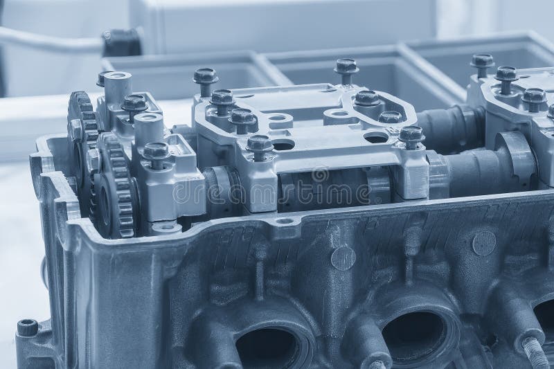 The High Technology Engine Parts Assembly Process by Power Spanner ...