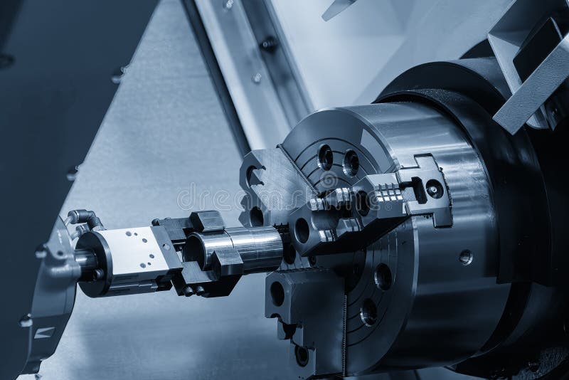 The High Technology Material Handling Process on the CNC Lathe Machine ...