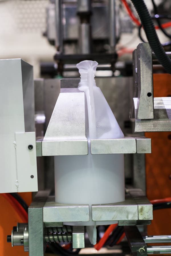 Manufacturing of Plastic Bottles Prodoction Stock Image - Image of ...