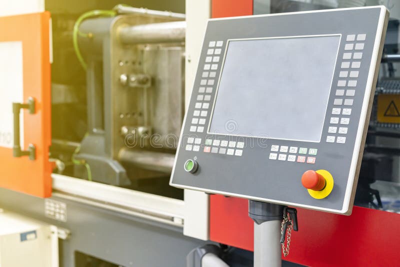 High Technology Plc Monitor Touch Screen and Push Button of Control ...