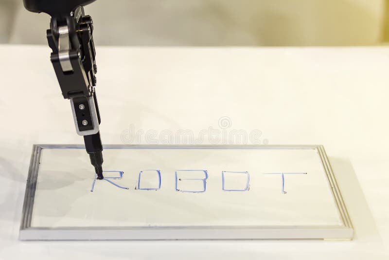 High Technology And Precision Robot Grip With Pen Write Text On Board ... High Technology And Precision Robot Grip With Pen Write Text On Board ...