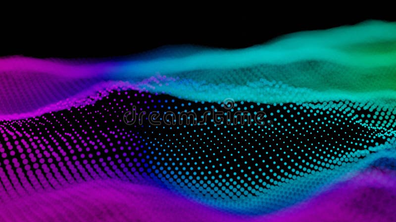 High Technology, Science Data Grid. Colorful Digital Terrain ...