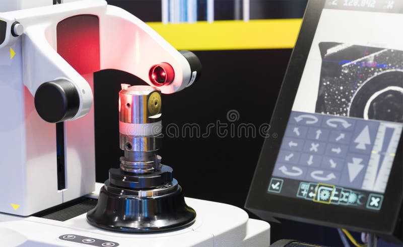 CNC Tool Presetting and Measuring Machine Stock Photo - Image of ...