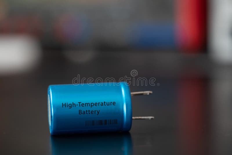 High-Temperature Batteries stock illustration. Illustration of anode ...