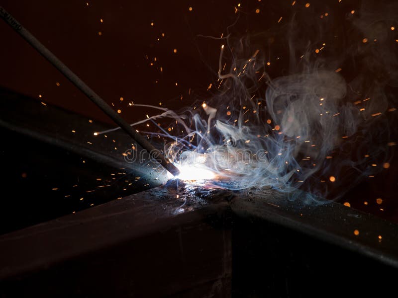 High-temperature Electic Welding Stock Photo - Image of voltage ...