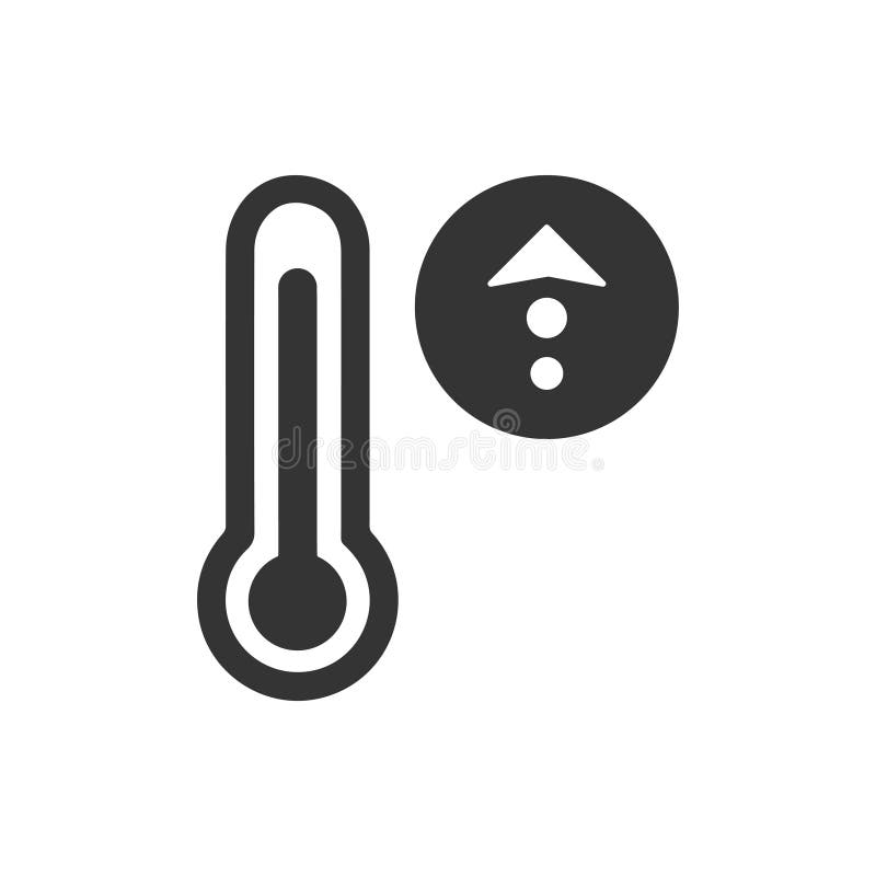 High Temperature Icon stock vector. Illustration of weather - 129166750