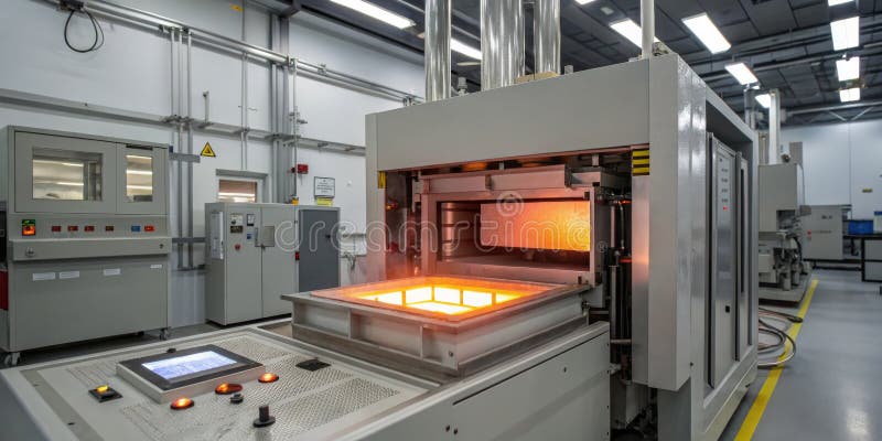 High-temperature Industrial Machine Operating in Modern Manufacturing ...
