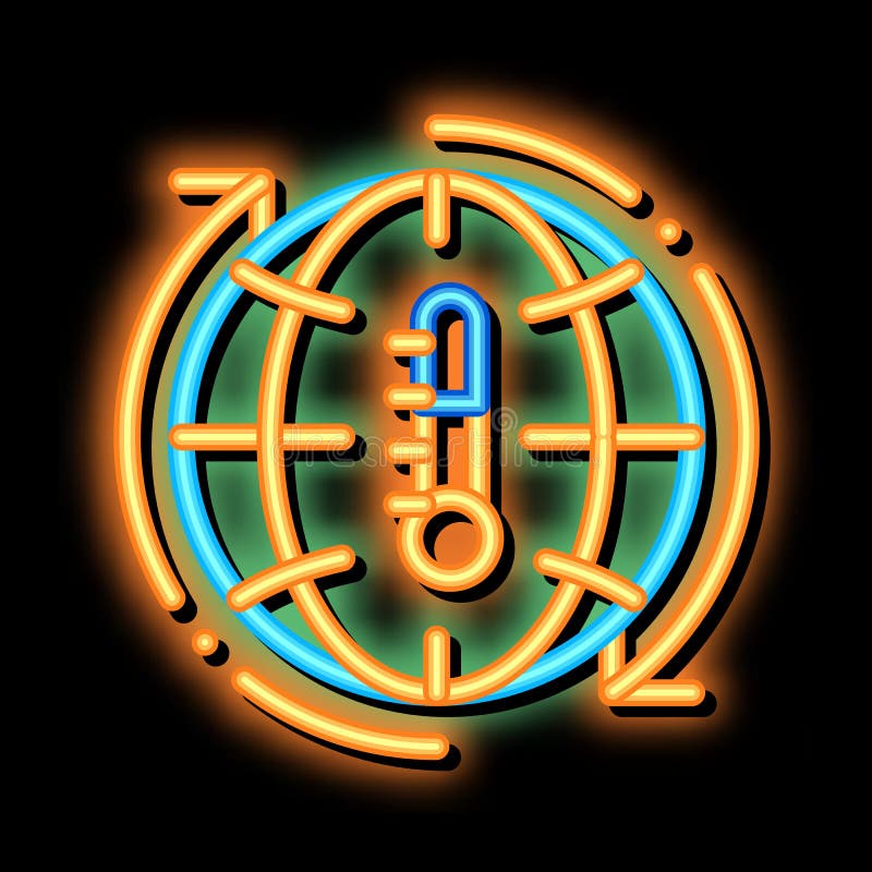 High Temperature Problem Neon Glow Icon Illustration Stock Vector ...
