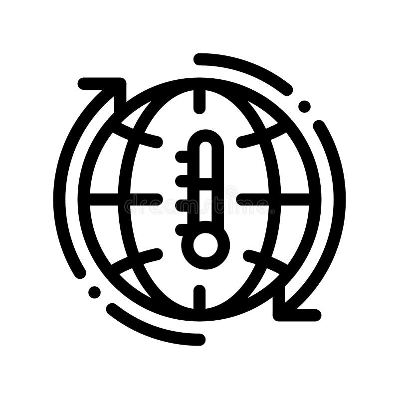 High Temperature Problem Vector Thin Line Icon Stock Vector ...