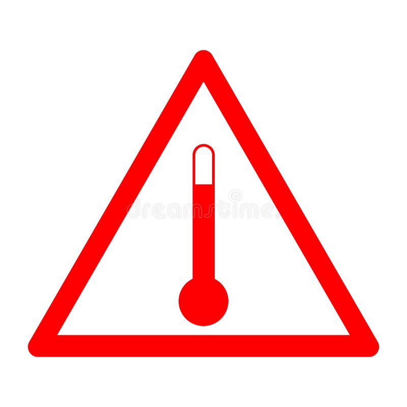 High Temperature Symbol Sign, Vector Illustration, Isolate on White ...