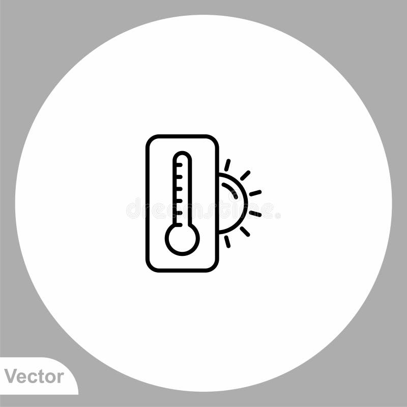 High Temperature Vector Icon Sign Symbol Stock Vector - Illustration of ...