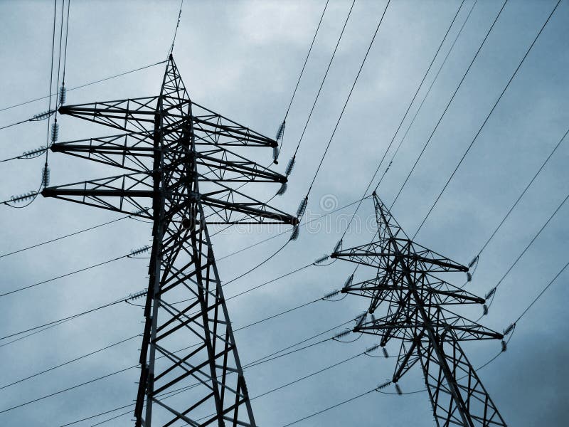 High tension electric pole stock image. Image of steel - 10100473